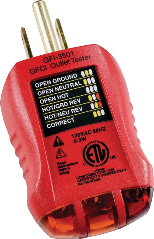 Ground Fault Indicator Outlet Tester - ciyashop